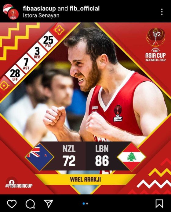 Lebanon's National Basketball Team Beat New Zealand At The FIBA