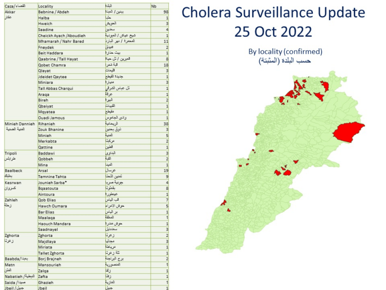 Here Are The Latest Updates About The Cholera Outbreak In Lebanon
